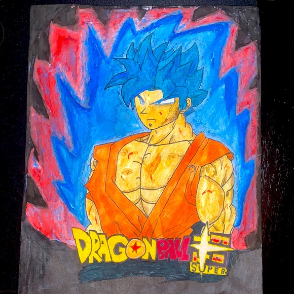 Wall Decor | Goku Ssb Hand Drawing | Poshmark